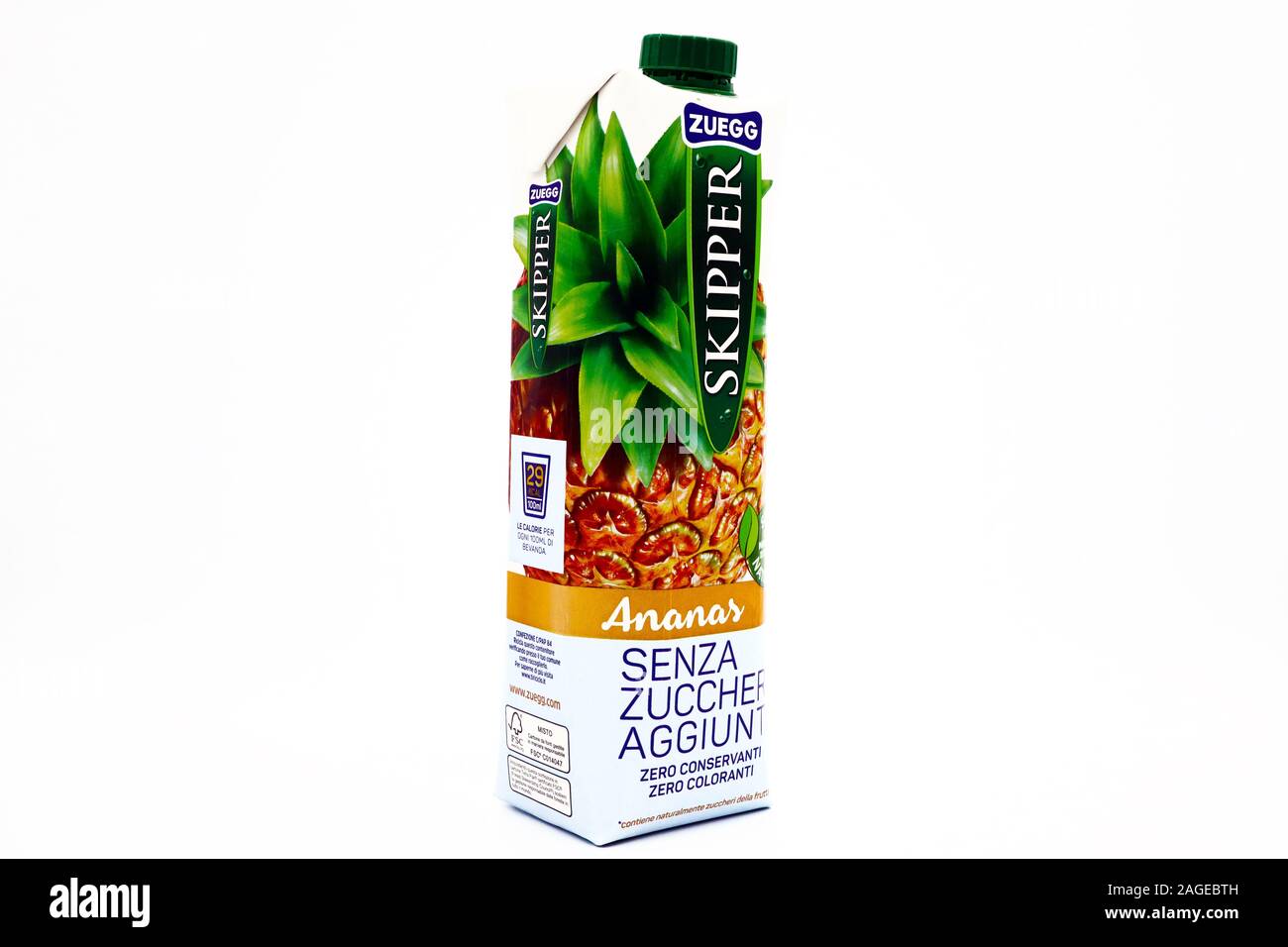 SKIPPER ZUEGG Fruit Juice. Tetra Pak packaging Stock Photo - Alamy