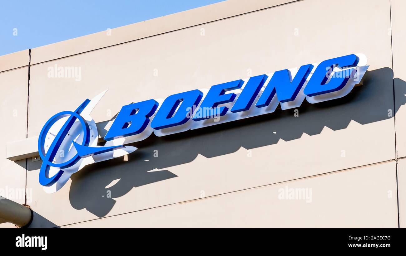 Nov 22, 2019 Menlo Park / CA / USA - Boeing sign at their office ...