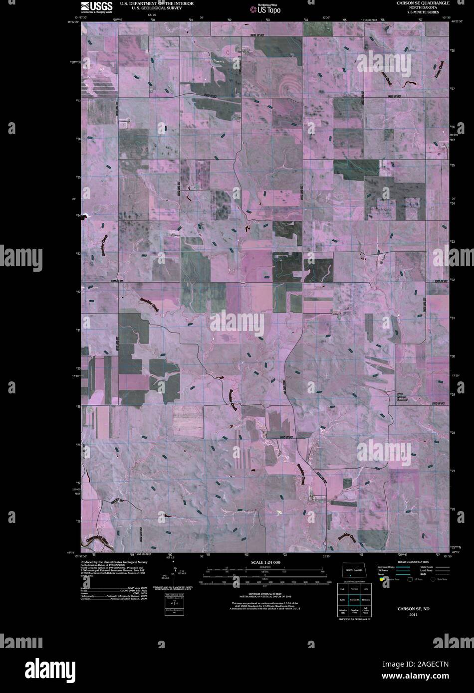 Carson north dakota map hi-res stock photography and images - Alamy