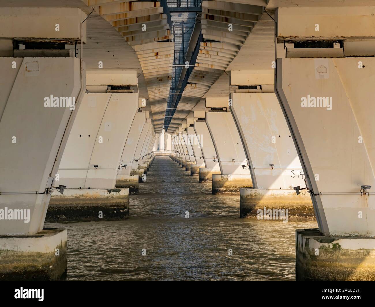 Tunnel under the Sai Van Bridge at Macau Stock Photo - Alamy