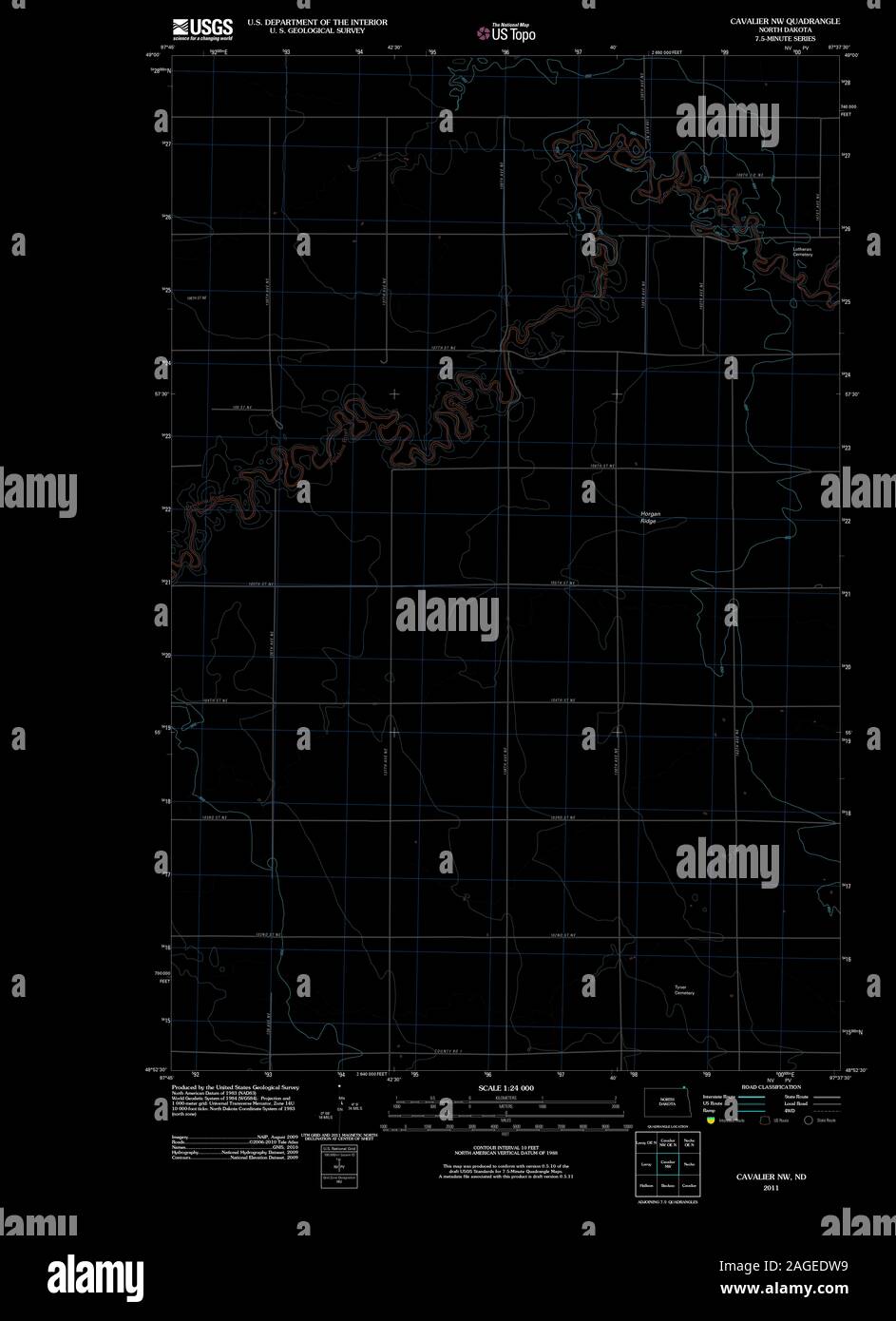 Cavalier north dakota map hi-res stock photography and images - Alamy