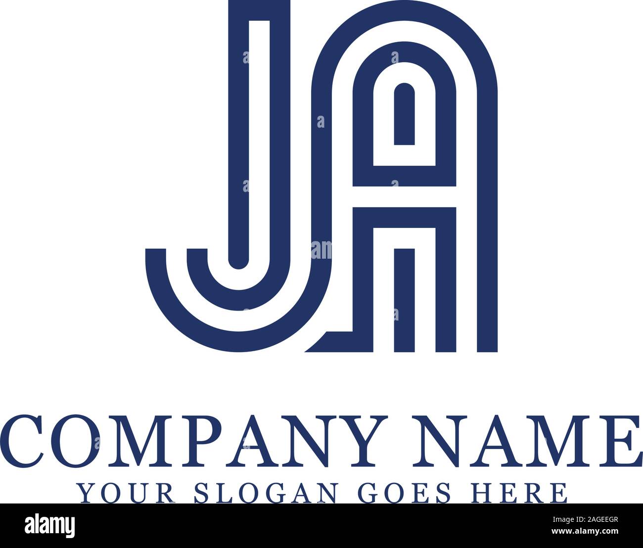 JA logo Designs, Monogram logo vector Stock Vector Image & Art - Alamy