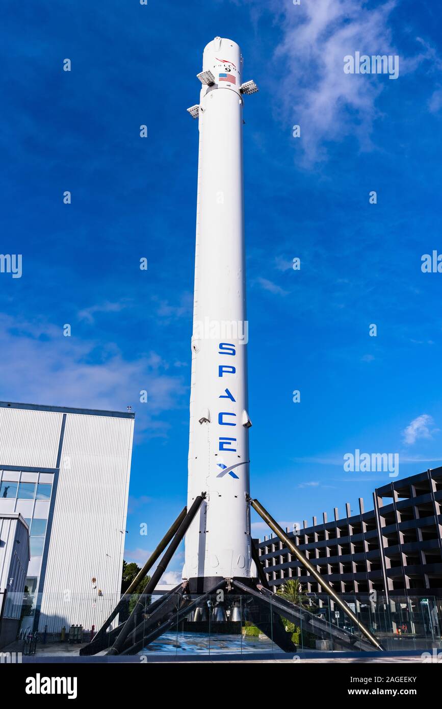Dec 8, 2019 Hawthorne / Los Angeles / CA / USA - Falcon 9 rocket ...