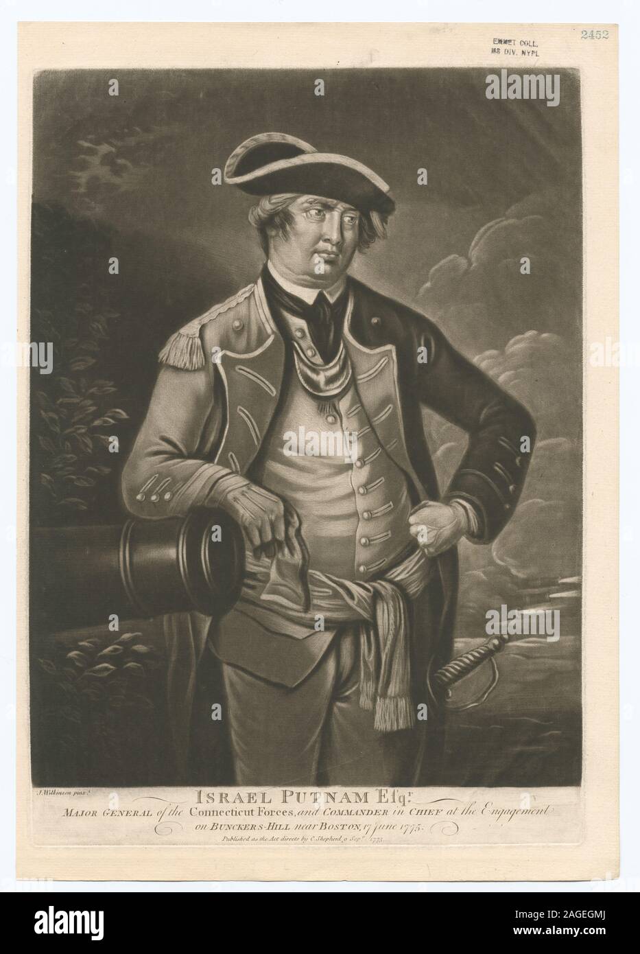 Israel Putnam, Esq'r. - general-major der Americaners Stock Photo - Alamy