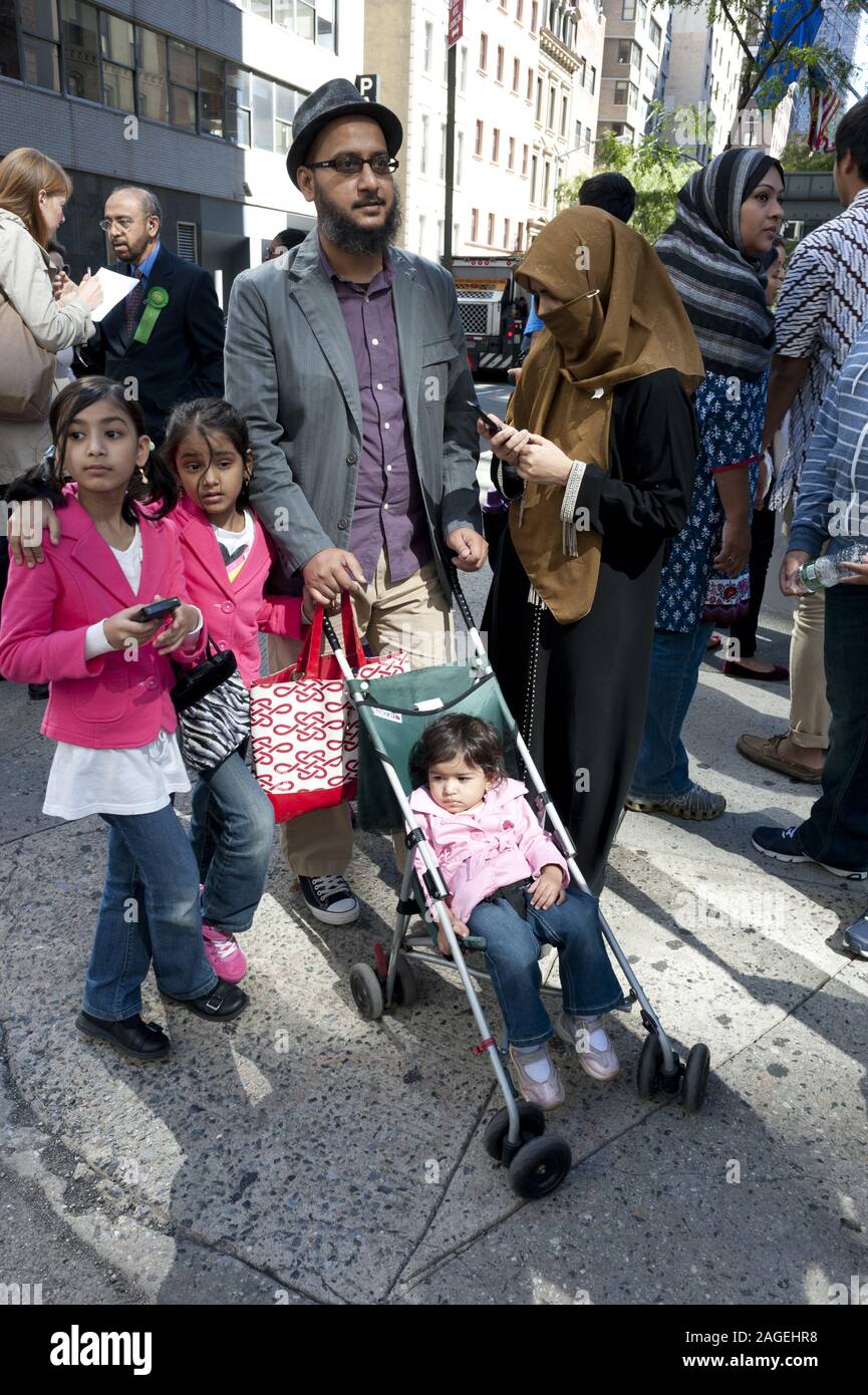 Young Muslim family at the Muslim Day Parade in New York City, 2012 ...