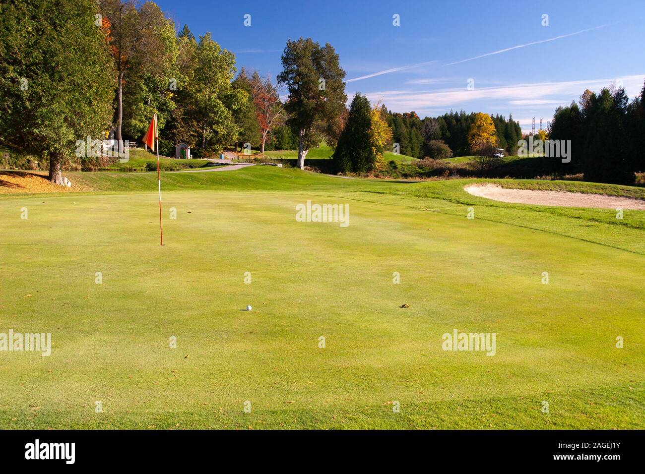 landscape fall foliage at Golf Course Stock Photo - Alamy