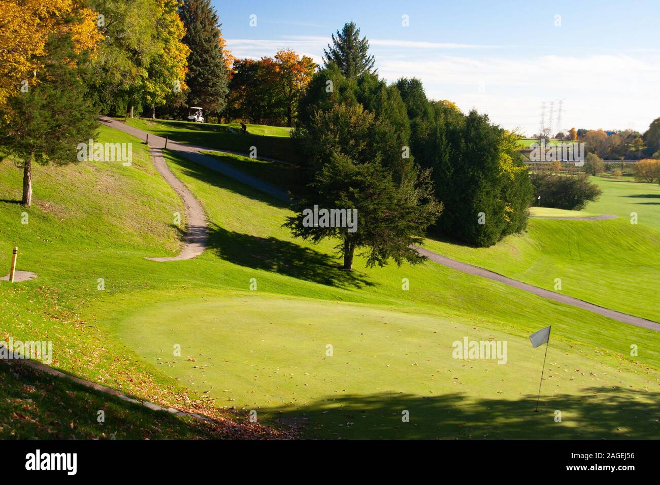 landscape fall foliage at Golf Course Stock Photo - Alamy