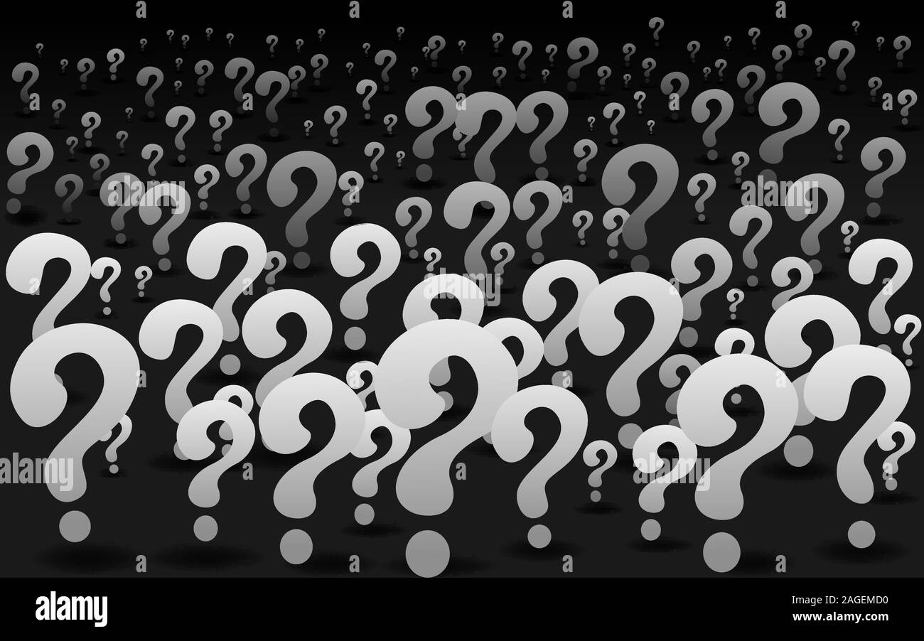 Question signs When word, FAQ help. problem solve realistic vector ...