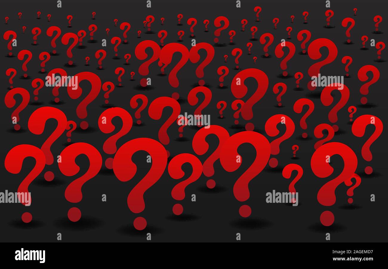 Question signs When word, FAQ help. problem solve realistic vector ...