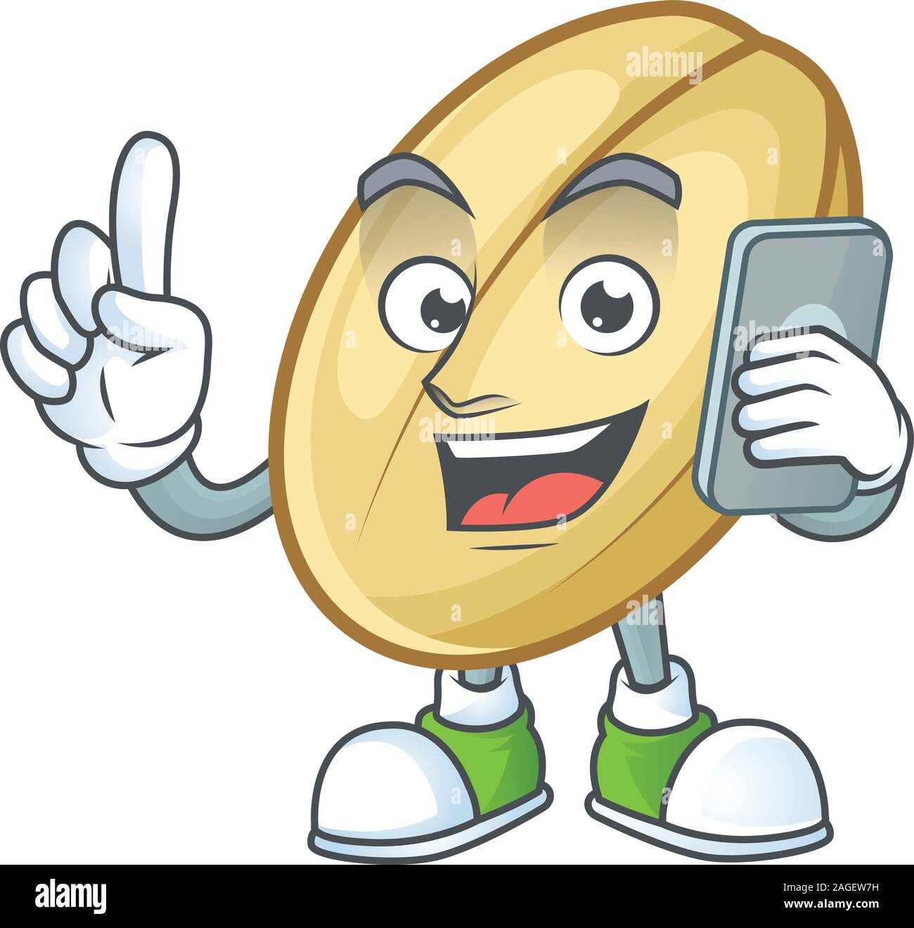 Mascot design of split bean speaking on the phone Stock Vector Image ...