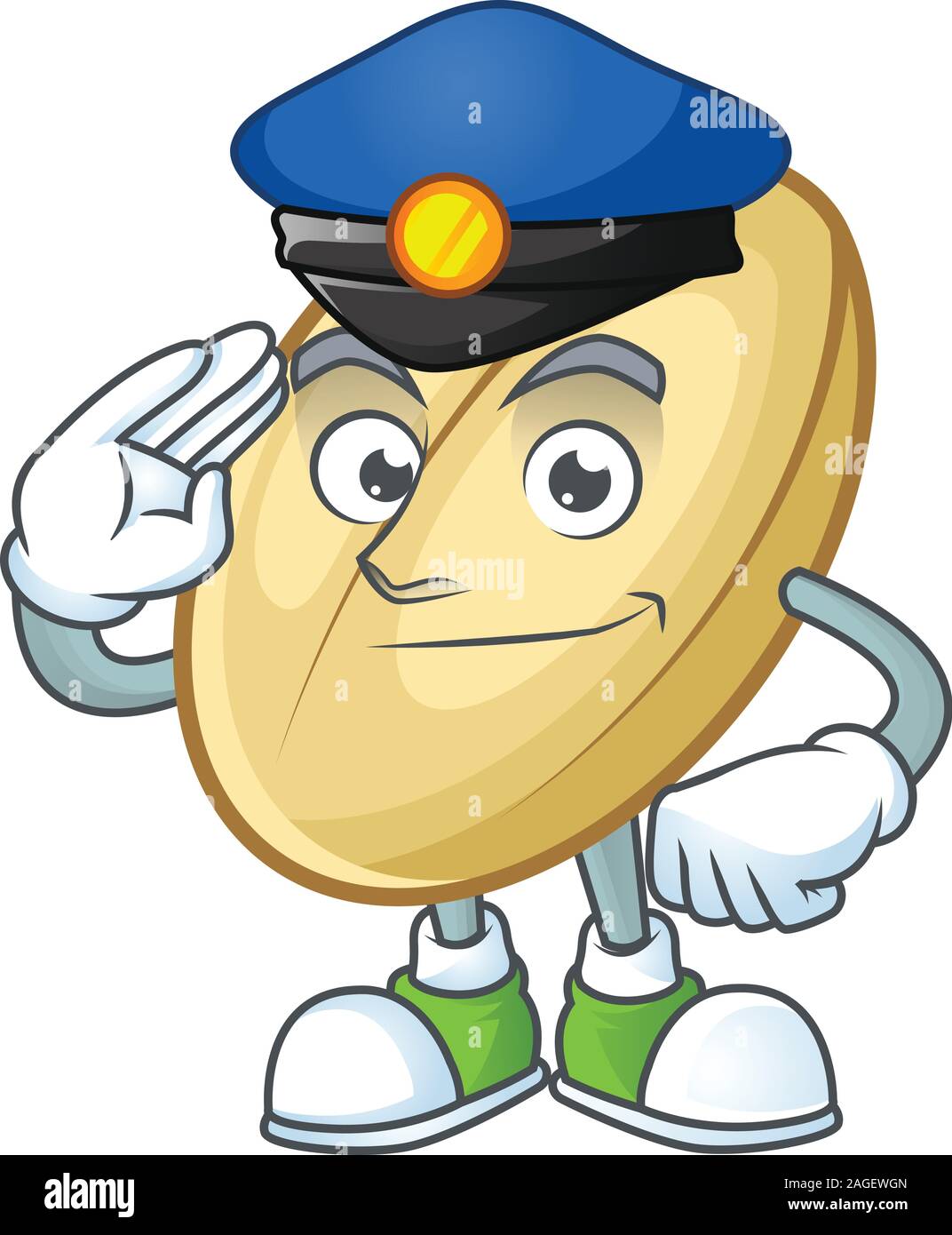 Split bean Cartoon in character a Police officer costume Stock Vector ...