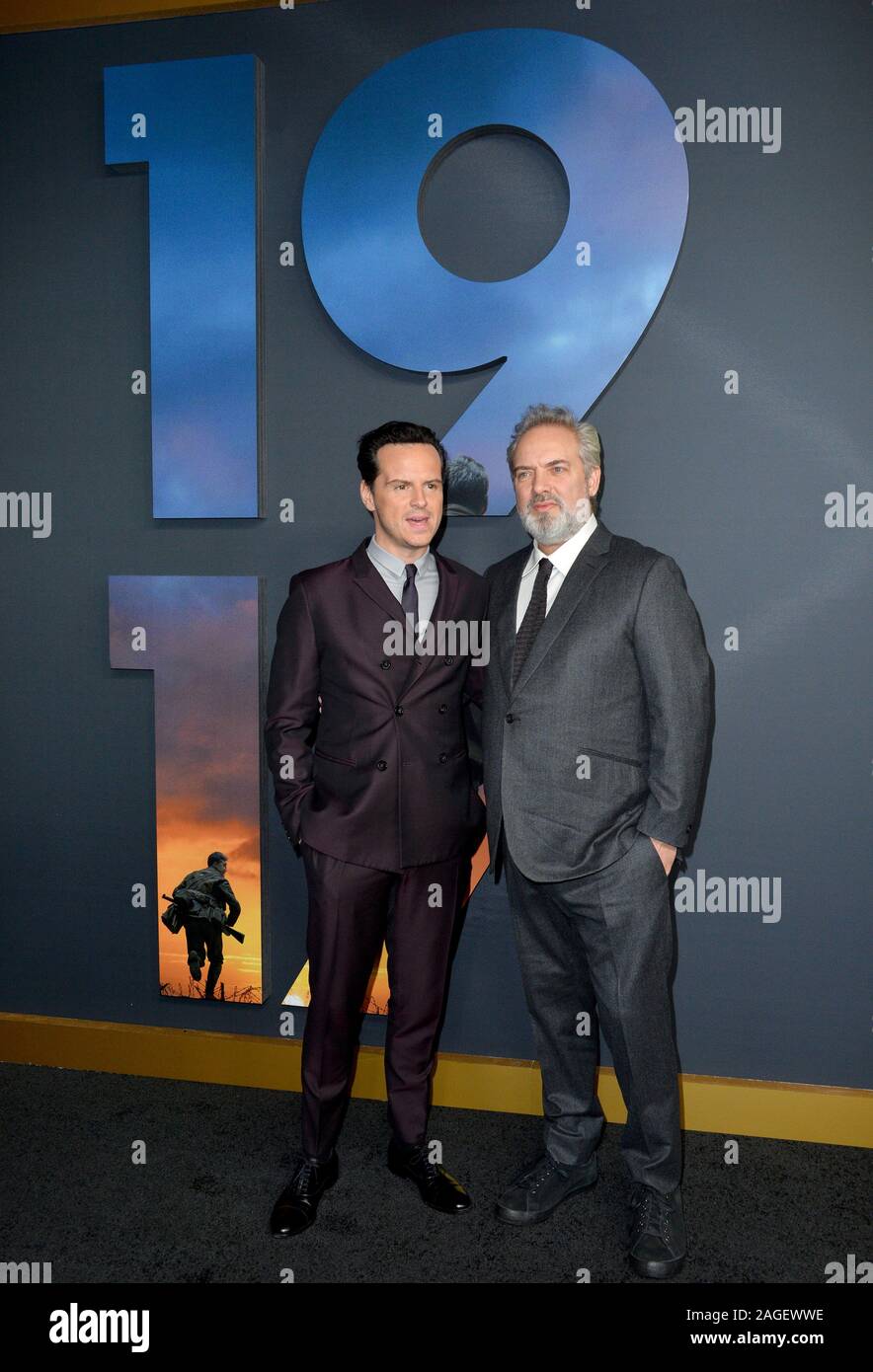 Los Angeles, USA. 18th Dec, 2019. Andrew Scott & Sam Mendes at the ...