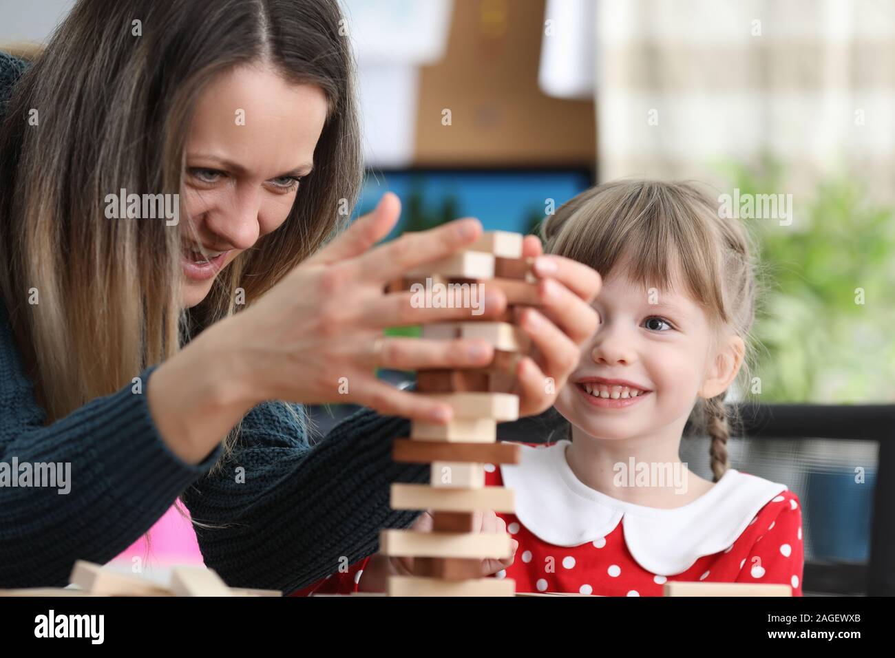 Daughter spending time with mum Stock Photo - Alamy