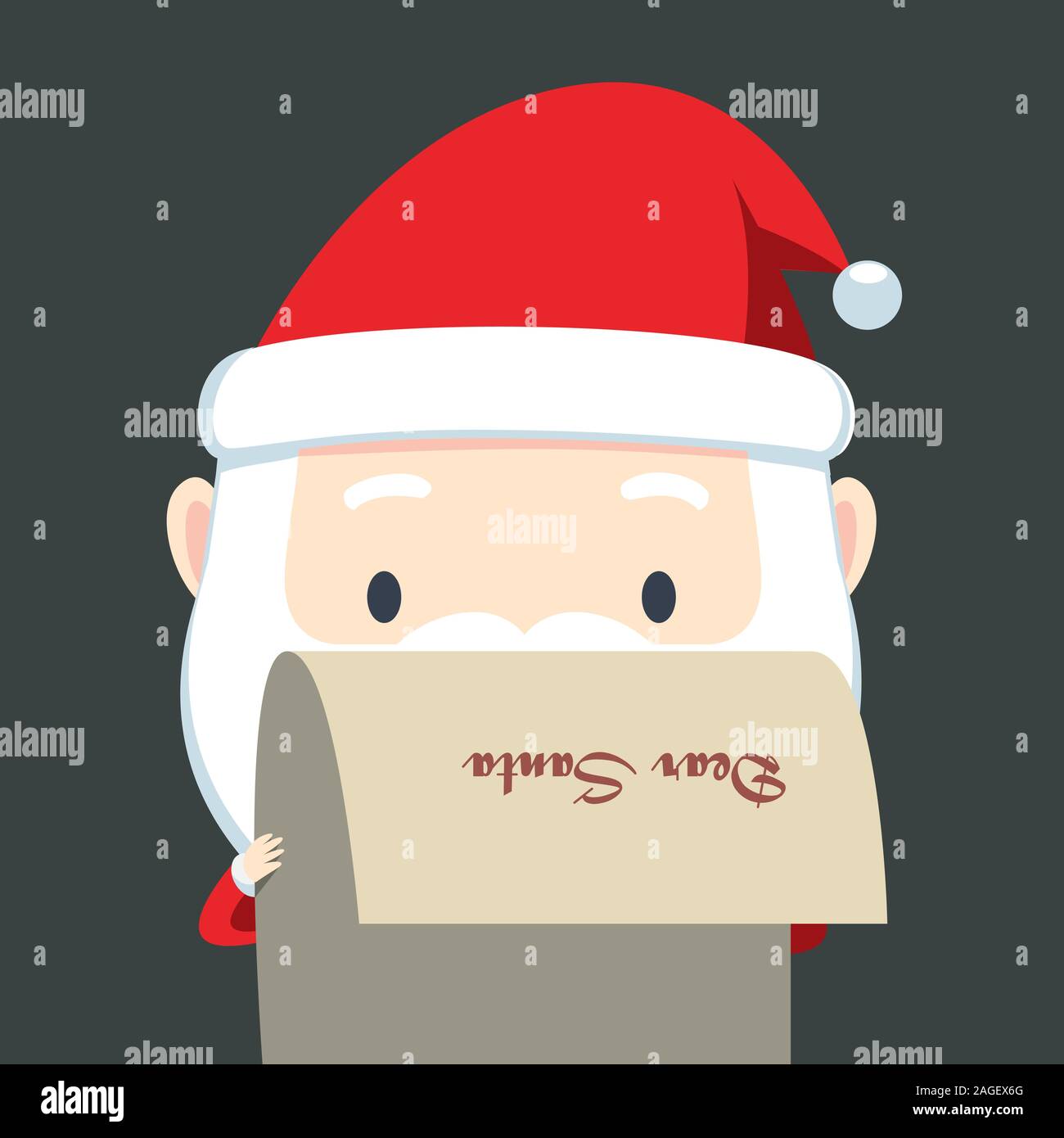 Letter santa new year Stock Vector Images - Alamy
