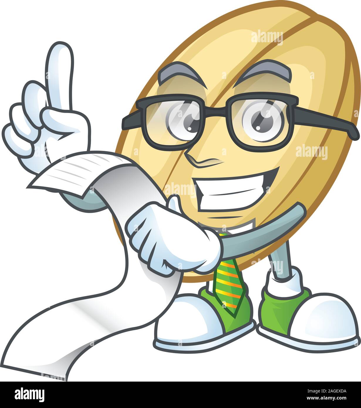 Funny face split bean cartoon with menu ready to serve Stock Vector ...