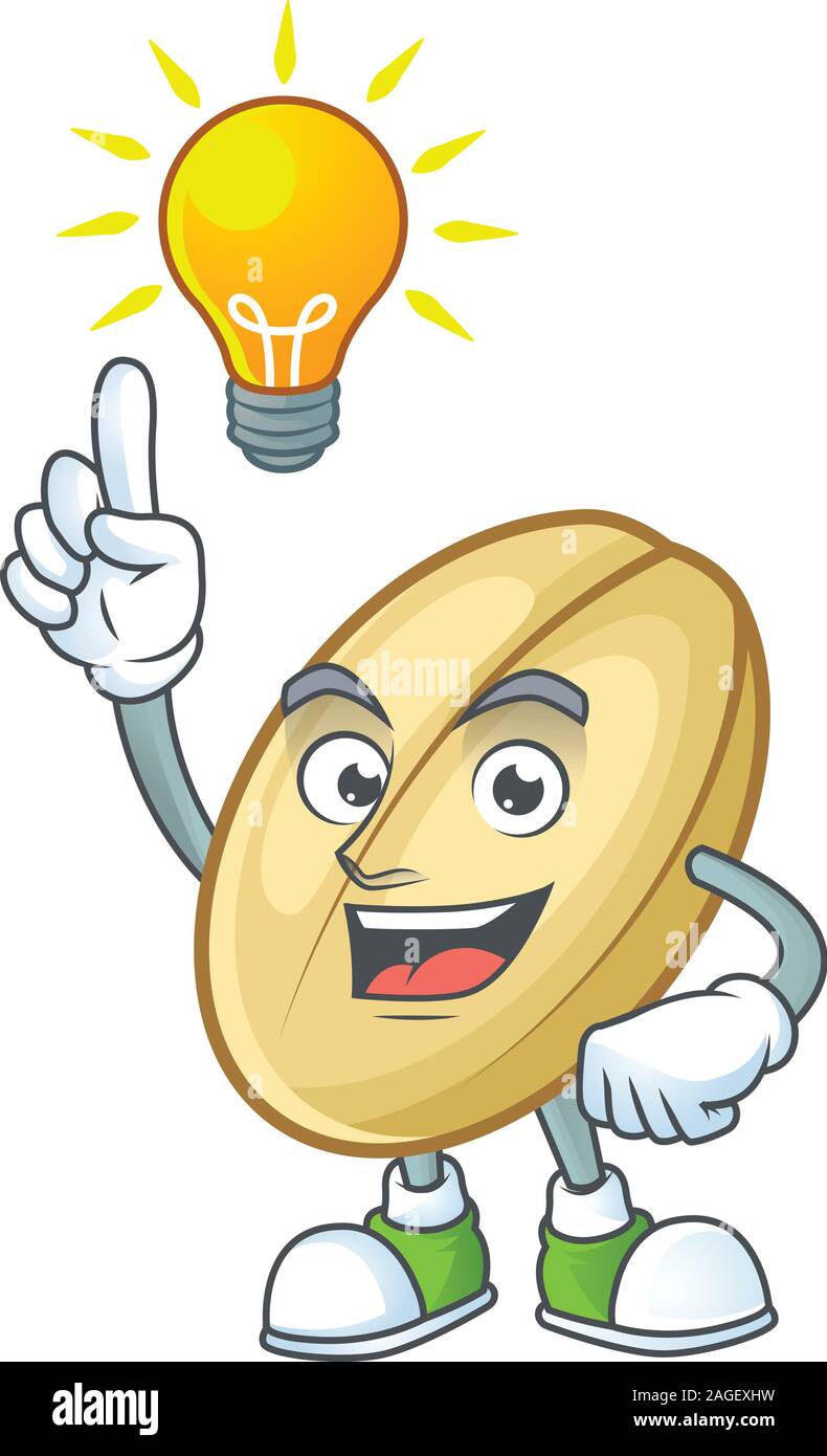 Have an idea cute gesture split bean on a cartoon style Stock Vector ...