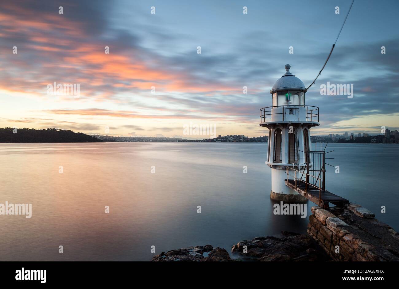 The Lighthouse at Dawn Stock Photo - Alamy