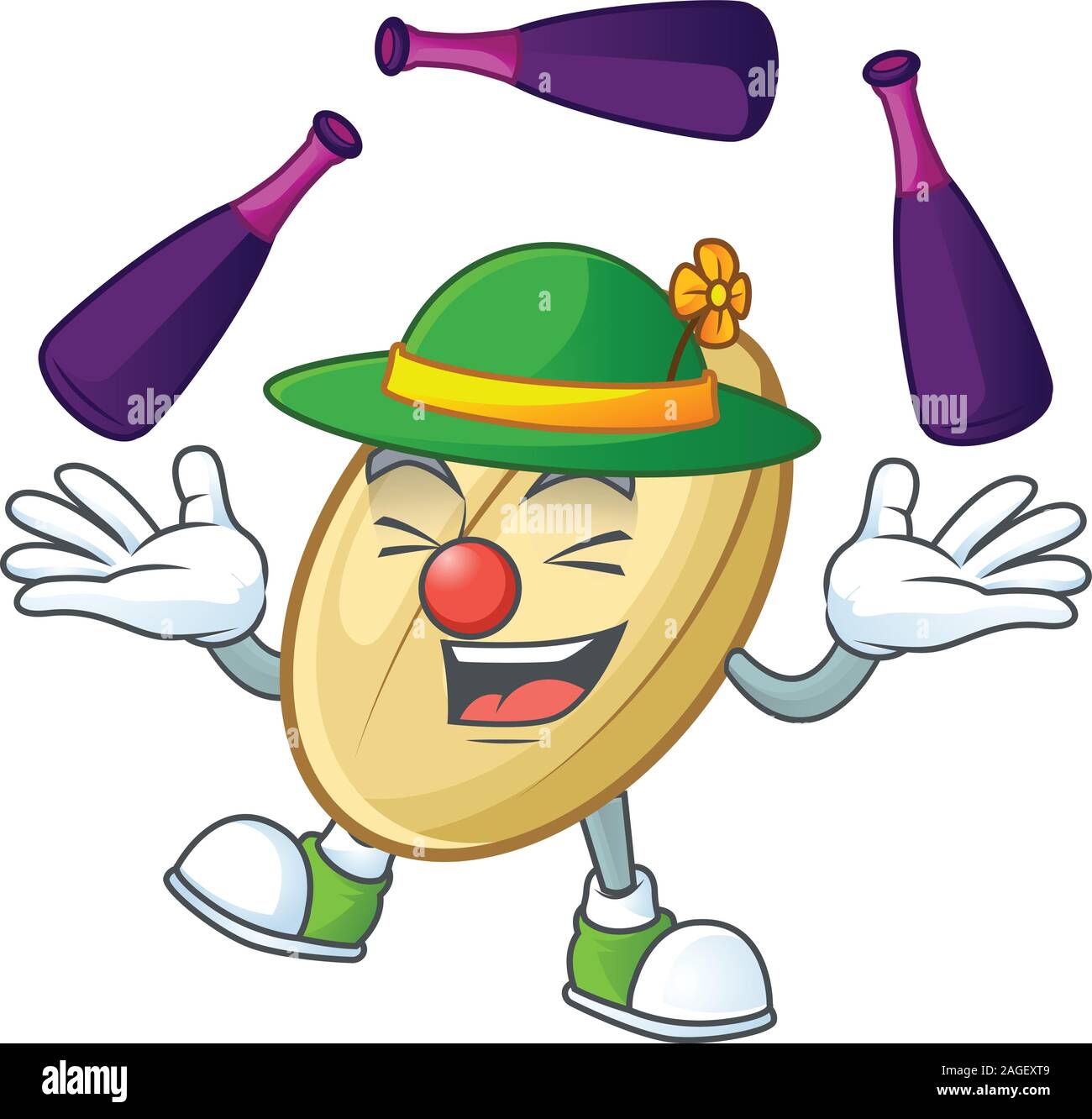 Cute and cool Juggling split bean cartoon character Stock Vector Image ...
