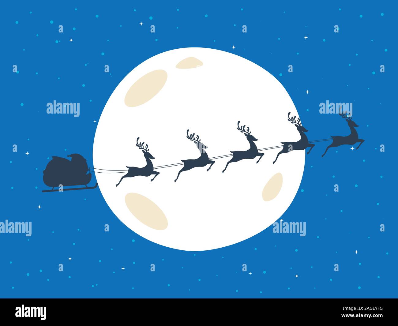 Full snow moon Stock Vector Images - Alamy