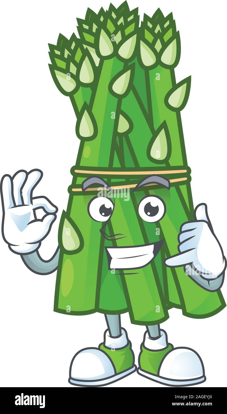 Call me cool asparagus cartoon character design Stock Vector Image ...