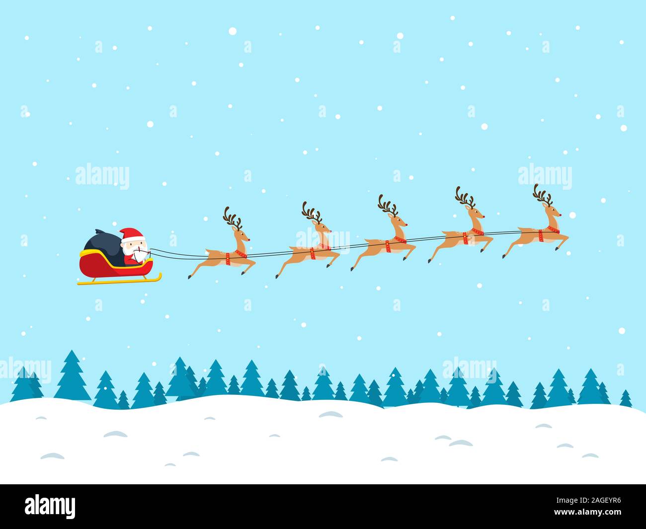 Winter sky over snow Stock Vector Images - Alamy