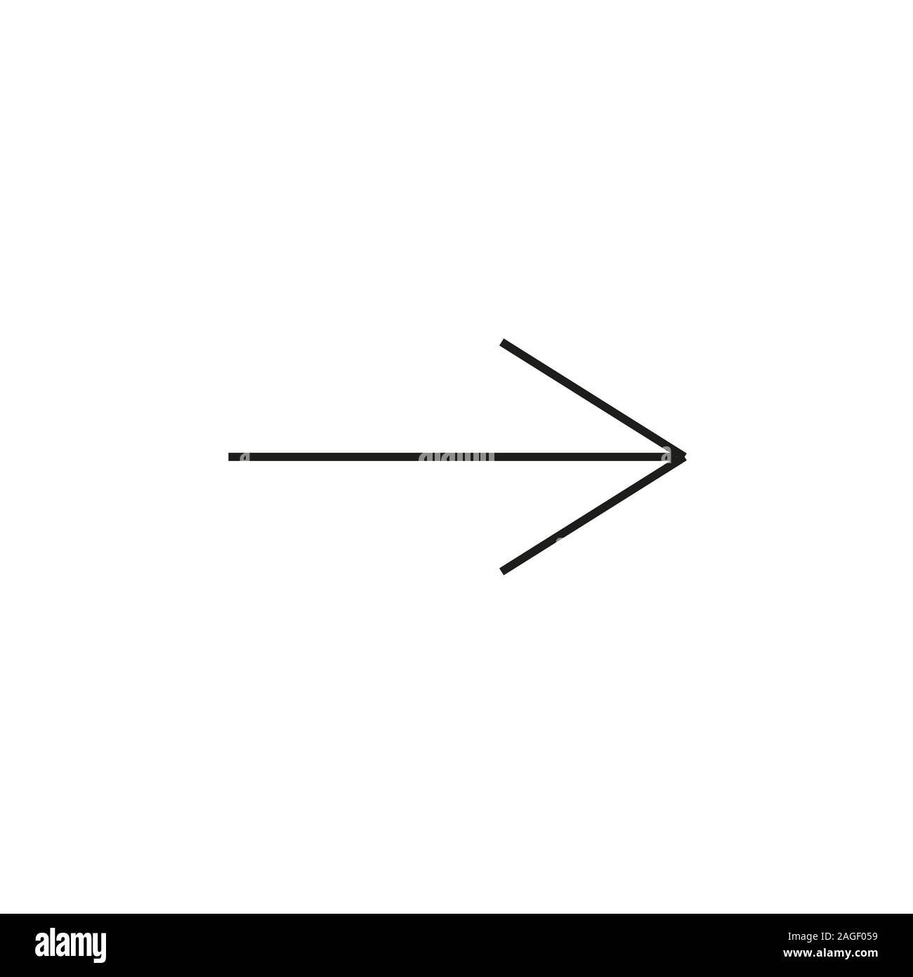 Line Arrow icon. Vector illustration, flat design Stock Vector Image ...