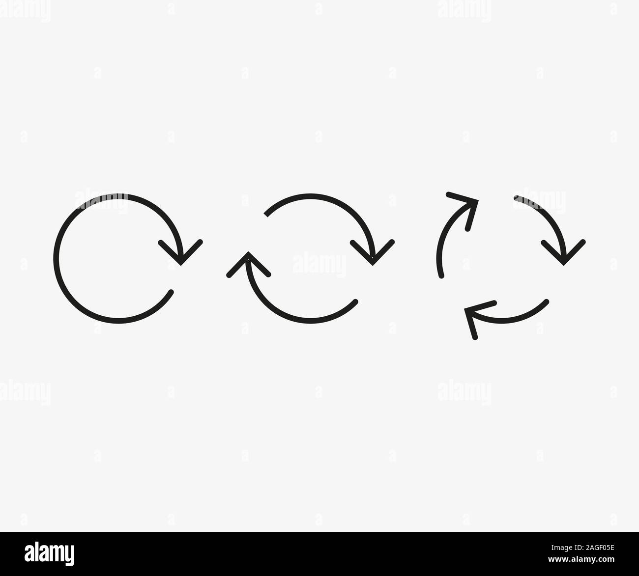 Circle arrow icon vector hi-res stock photography and images - Alamy