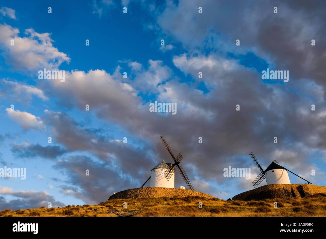 Consuegra, Spain. 22nd Sep, 2019. The windmills of Consuegra from the ...