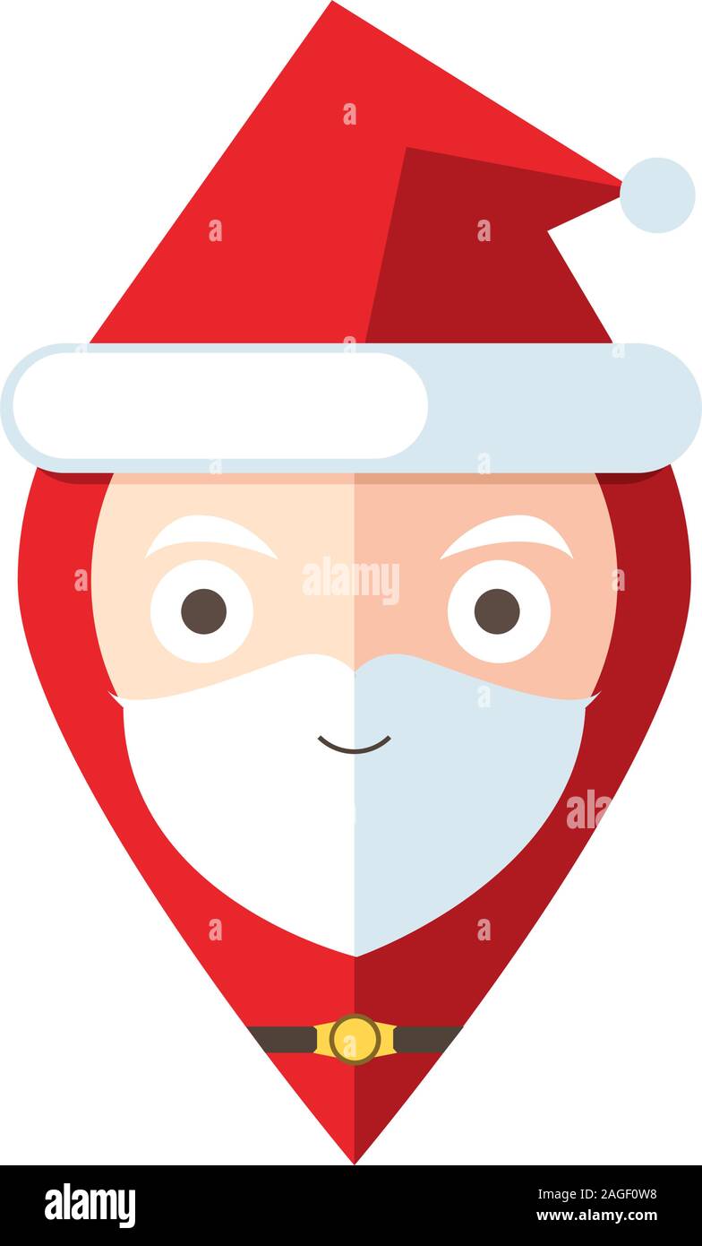Christmas Santa Claus pin for map Stock Vector Image & Art - Alamy