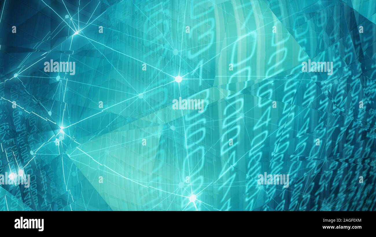 Digital ai technology data stream, business and artificial intelligence ...