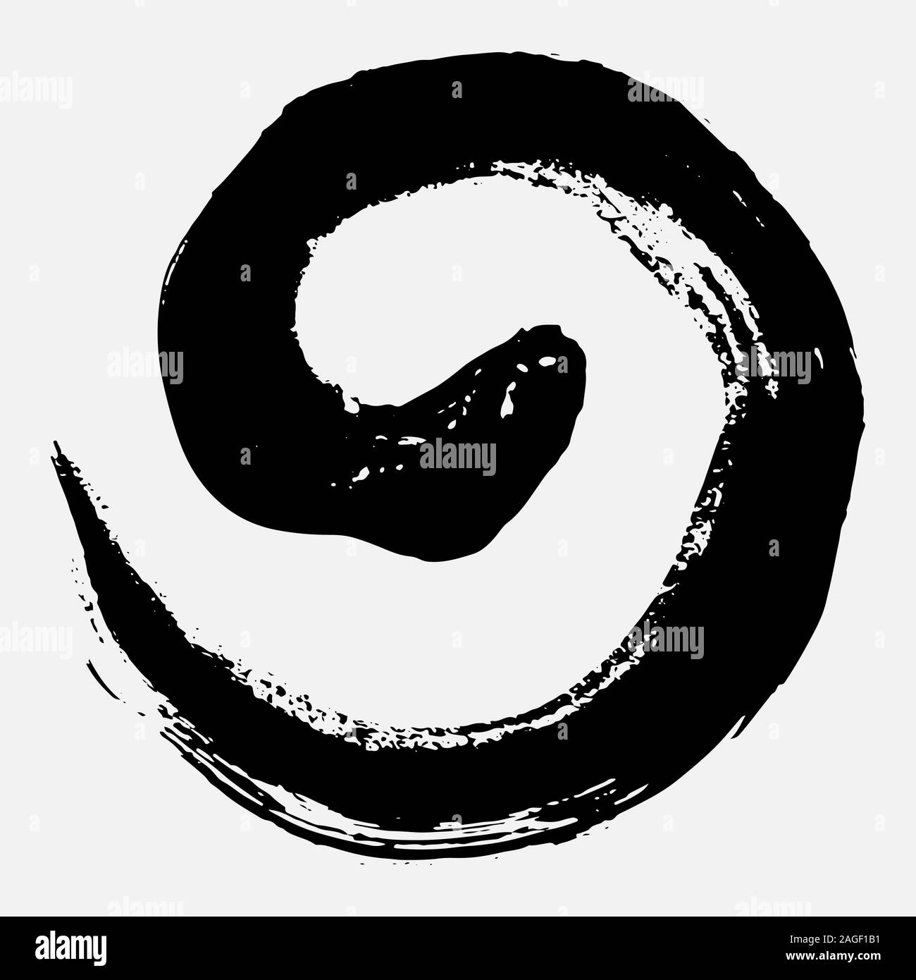 Abstract shapes and signs drawn by a brush Stock Vector Image & Art - Alamy