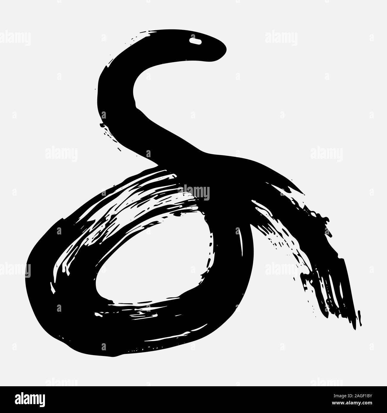 Abstract shapes and signs drawn by a brush Stock Vector Image & Art - Alamy