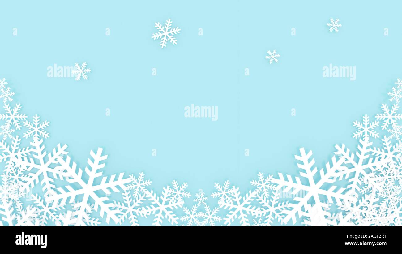 3d rendering, 3d illustrator, Ice snowflake frame. Christmas and New ...