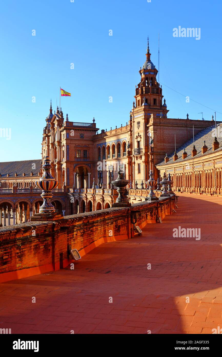 Scenic view of Beautiful architecture Plaza de Espana (Spainish Square ...