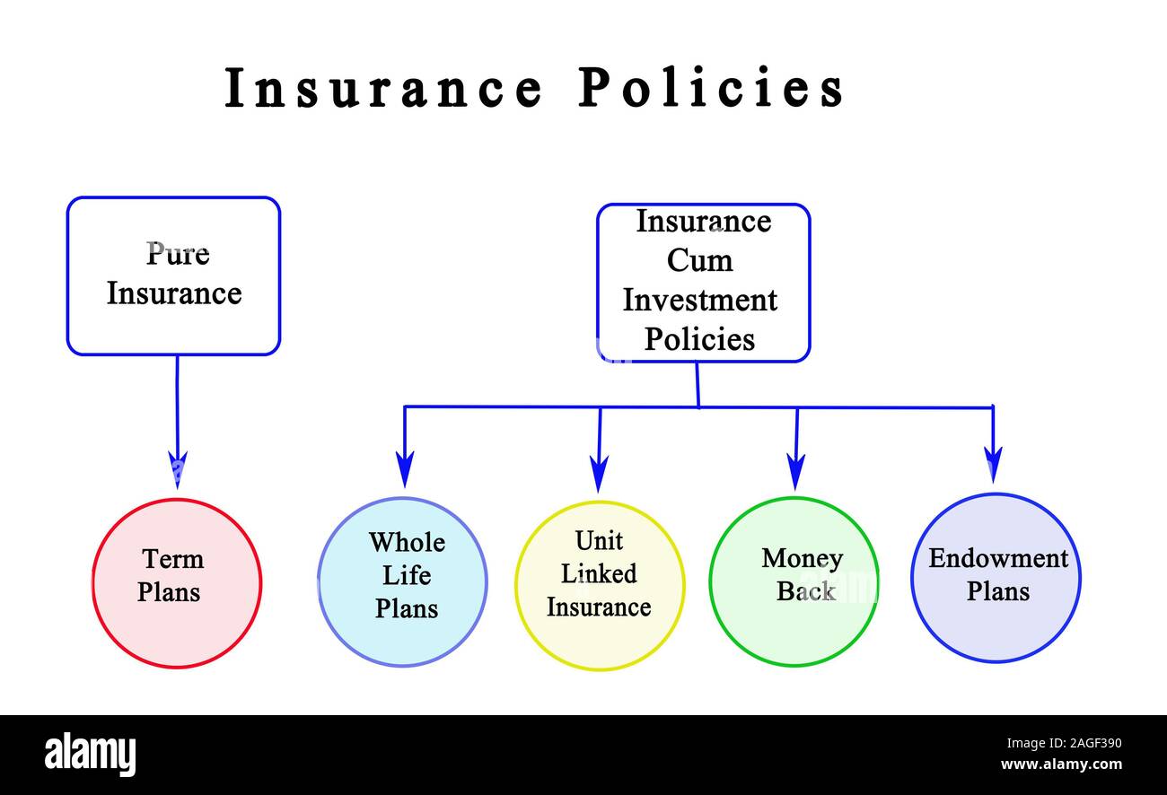 Five types of Insurance Policies Stock Photo - Alamy