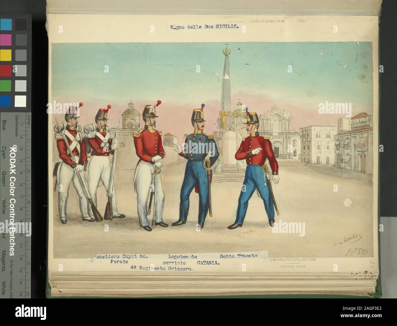 Italy Italian soldier. Kingdom of the Two Sicilies, 1854-1856.; Italy Italian soldier. Kingdom ...