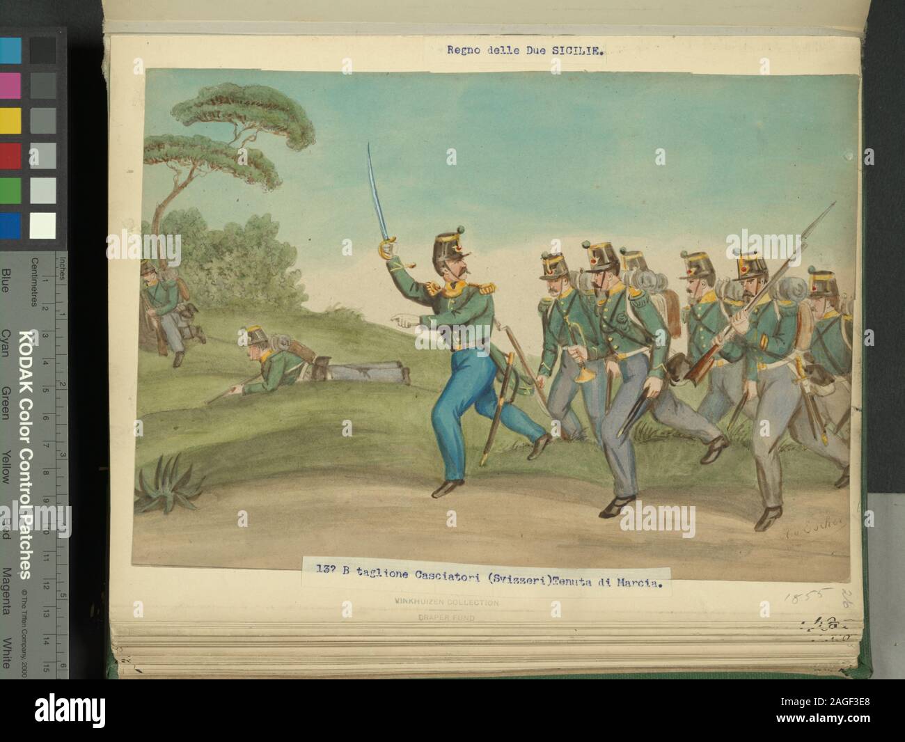 Italy Italian soldier. Kingdom of the Two Sicilies, 1854-1856.; Italy Italian soldier. Kingdom ...