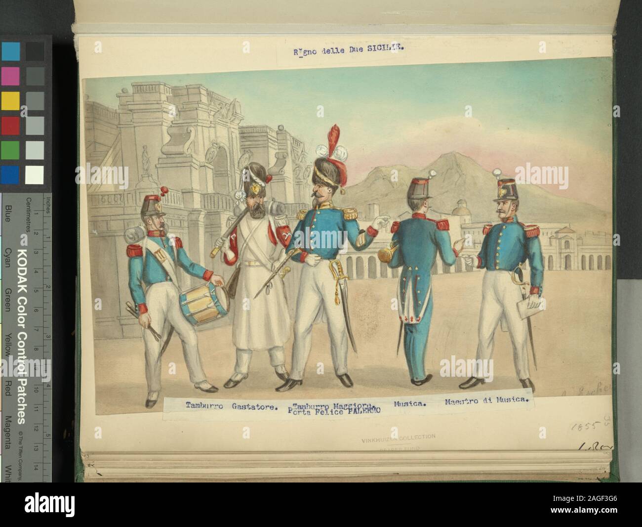 Italy Italian soldier. Kingdom of the Two Sicilies, 1854-1856.; Italy Italian soldier. Kingdom ...