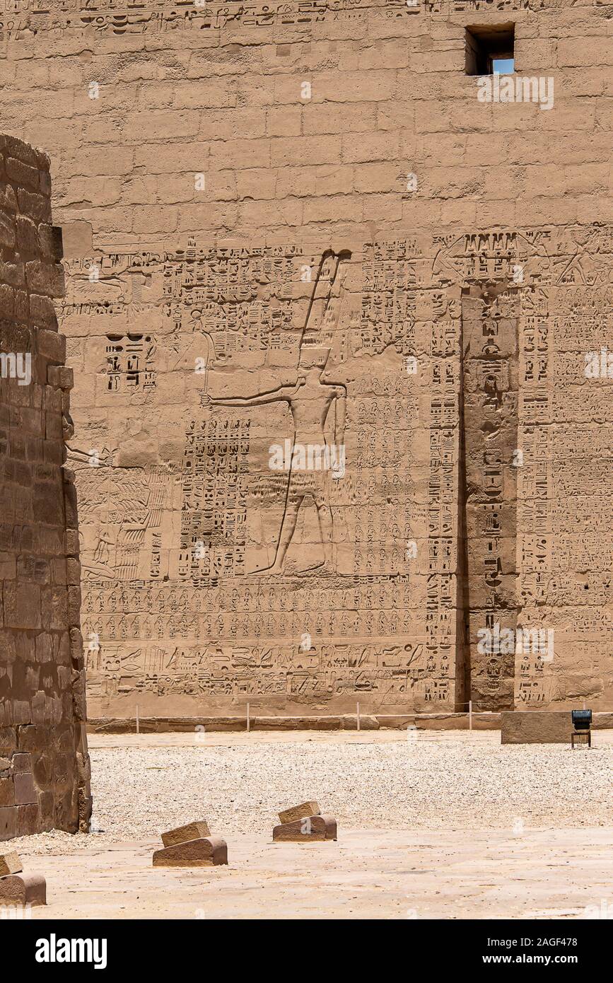 Temple of Medinet Habu Egypt Luxor The Mortuary Temple of Ramesses III ...