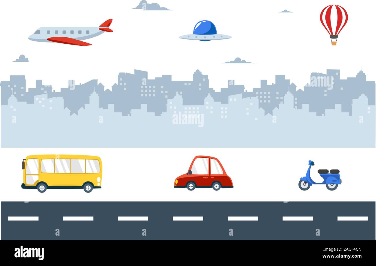City building with transportation element. Vector Illustration Stock ...