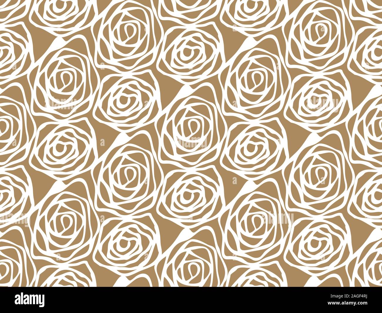 Hand drawn swirl rose flower pattern seamless repeat background Stock ...