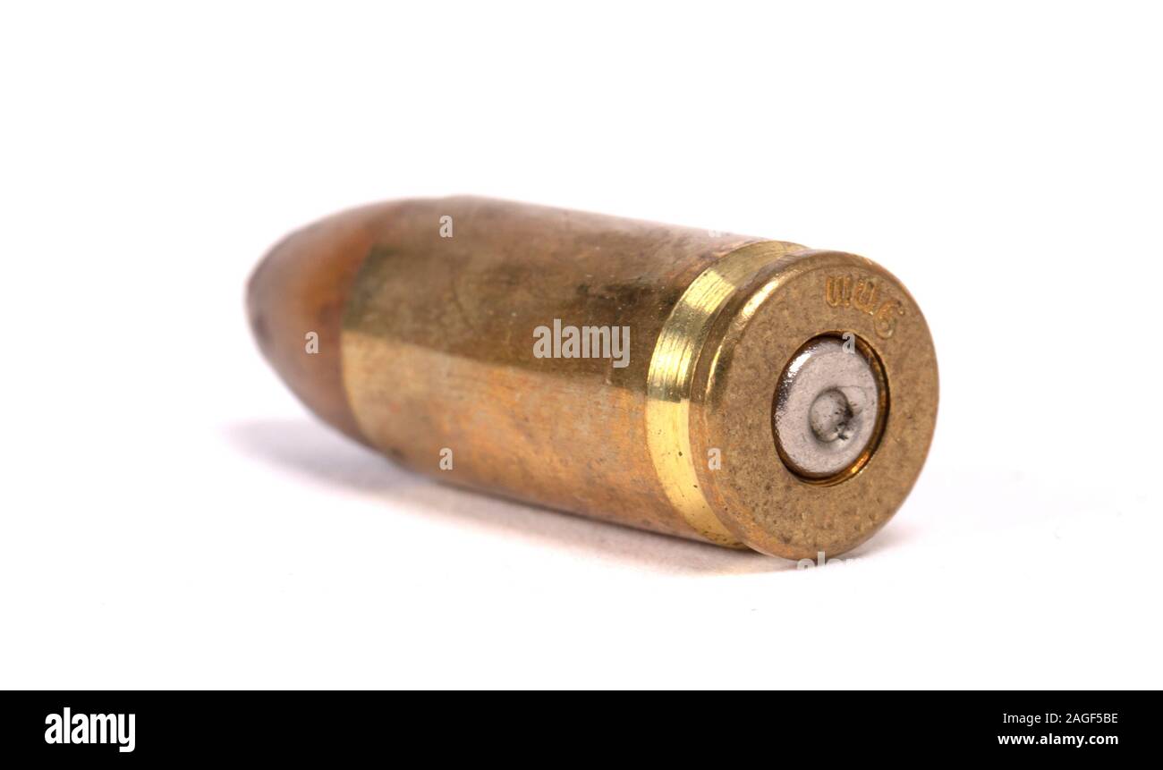 Very old bullet isolated on a white background Stock Photo - Alamy