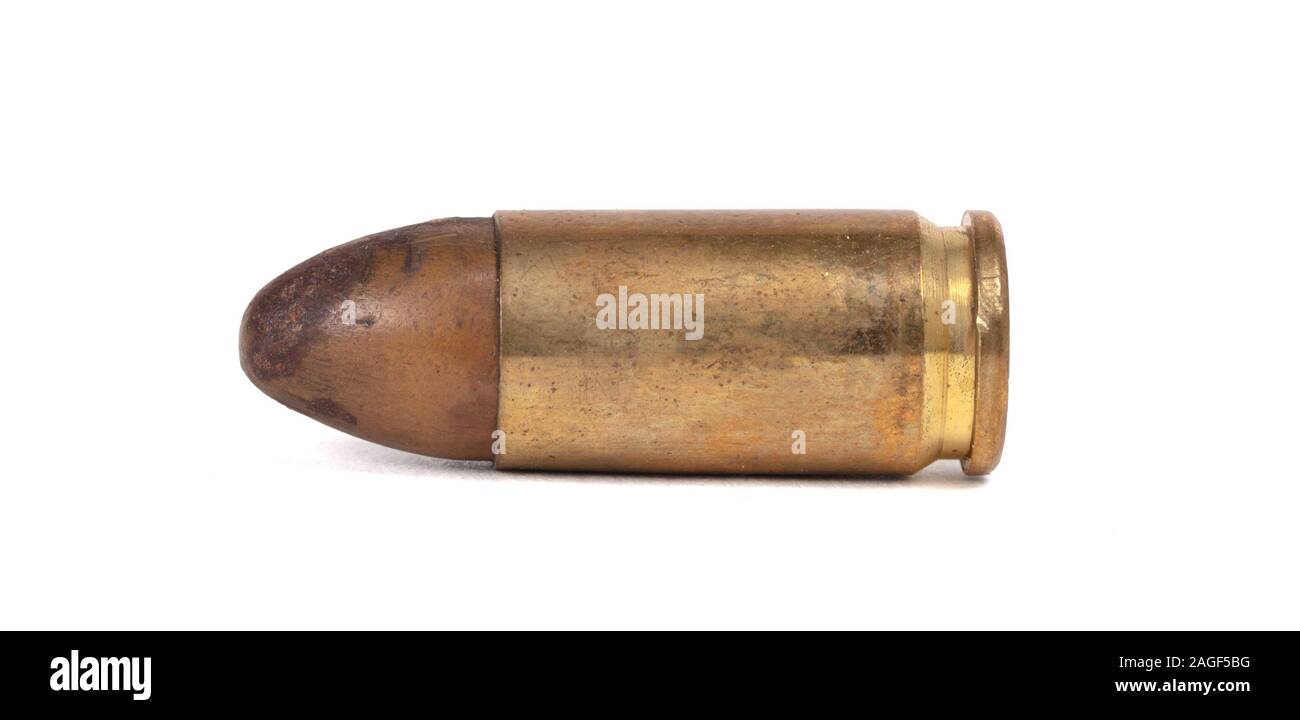 Very old bullet isolated on a white background Stock Photo - Alamy