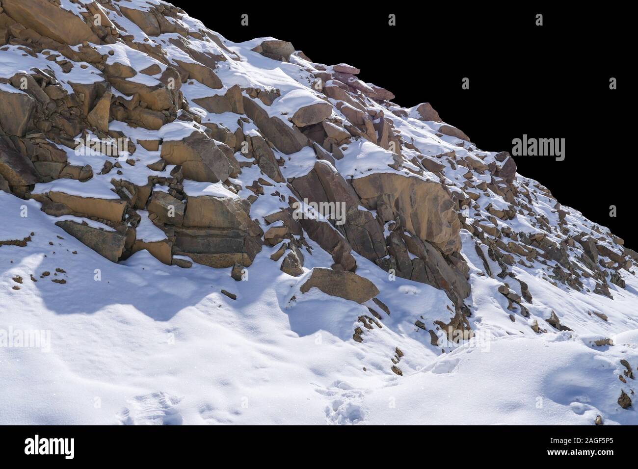 rock isolated on black background Stock Photo - Alamy