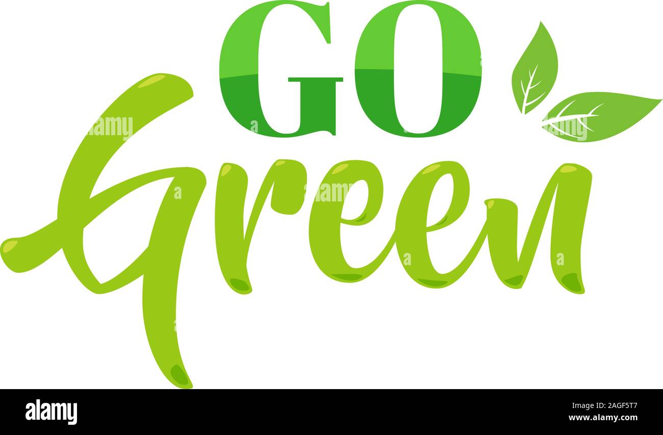 Go Green Logo. Isolated Vector Illustration Stock Vector Image & Art ...