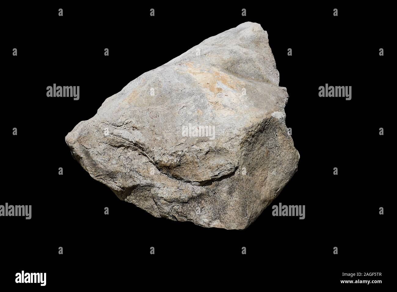 rock isolated on black background Stock Photo - Alamy