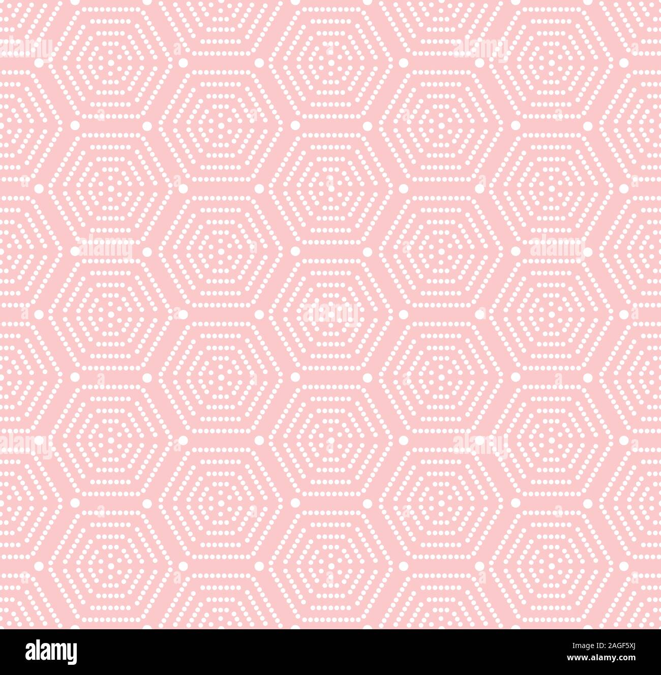 Dotted hexagonal geometric seamless repeat pattern background Stock ...