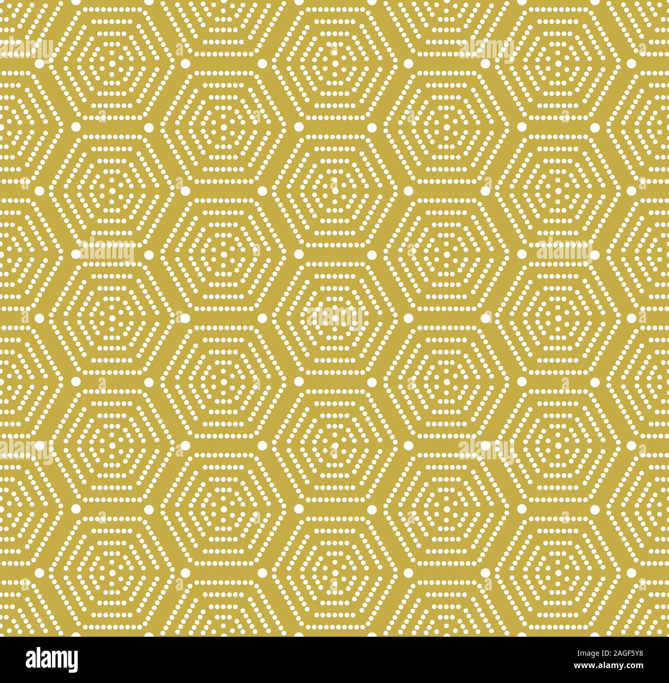 Dotted hexagonal geometric seamless repeat pattern background Stock Photo - Alamy