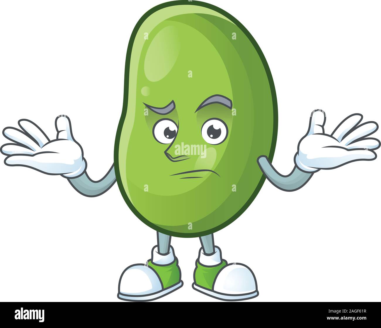 Cool Grinning of green beans mascot cartoon style Stock Vector Image ...