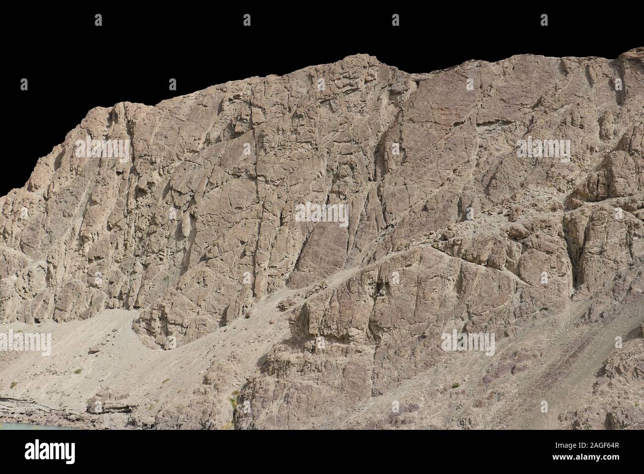 rock isolated on black background Stock Photo - Alamy